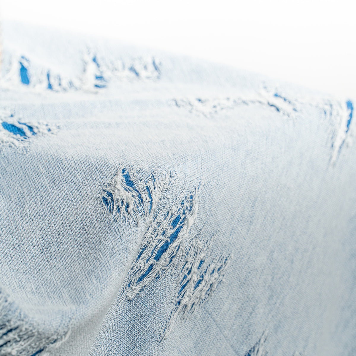 Distressed Knit Fabric - Blue – Essem Textiles Co.